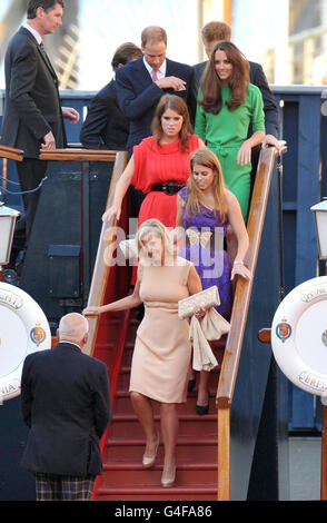 Mike Tindall and The Princess Royal on day two of Royal Ascot at Ascot ...