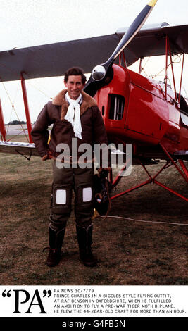 PRINCE CHARLES BIGGLES FLYING Stock Photo - Alamy