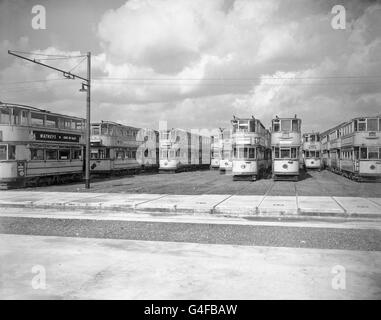 Transport - Tram Scrapyard - Charlton, London Stock Photo - Alamy