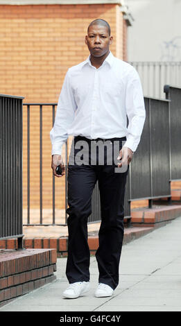 Former footballer Tesfaye Bramble arrives for sentencing at Leeds Crown ...