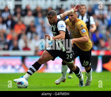 Newcastle United's Leon Best, left, and the Orlando City Lions' Rob ...