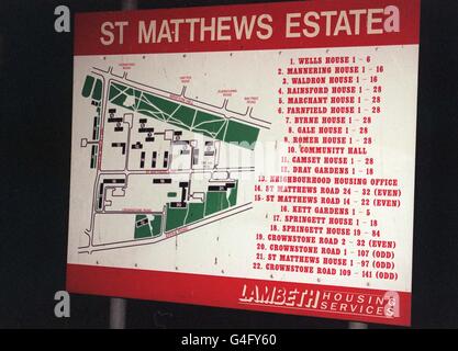 The St Matthews Estate, Brixton, south London, where former Welsh ...