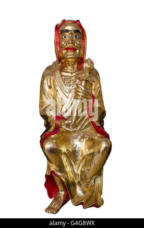 small monk Isolated on white, Luang Pu Thong Stock Photo - Alamy