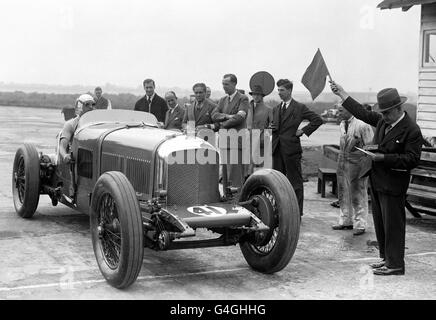 Motor Racing - Jack Dunfee - Brooklands. Jack Dunfee at speed in a 2 ...