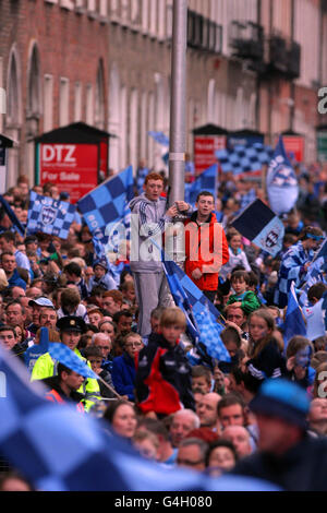 Thousands of Dublin GAA fans gather in Merrion Square in the capital ...