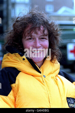 Women abseilers/south pole launch Stock Photo - Alamy