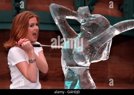 Home and Away star Isla Fisher in London's Broadgate's Exchange Square ...