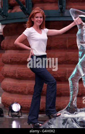 Home and Away star Isla Fisher in London's Broadgate's Exchange Square ...