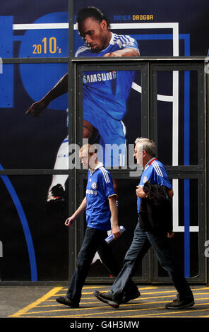Chelsea fans arrive before the Premier League match at Stamford Bridge ...