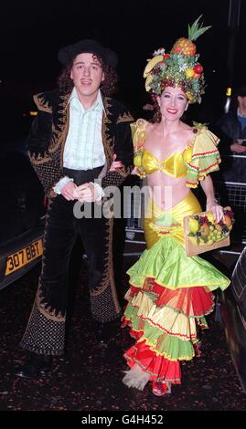 Actor and comedian Alan Davies with his girlfriend Children's BBC TV ...
