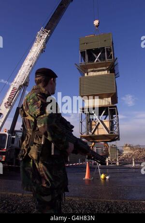 The landmark police and military checkpoint at Strabane has been taken ...