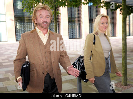 Noel Edmonds TV Presenter with wife Helen April 2001 pictured clean ...
