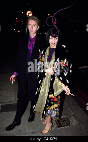 Philip Treacy arriving at the Alexander McQueen: Savage Beauty ...