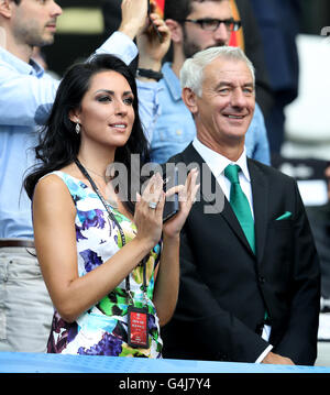 Carol Anthony (left) and Ian Rush (centre) before the UEFA Euro 2016 ...