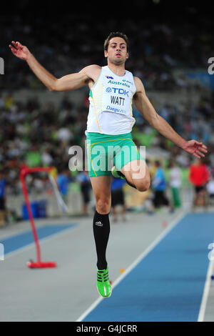 Australia's Mitchell Watt competes in the Men's Long Jump final at the ...