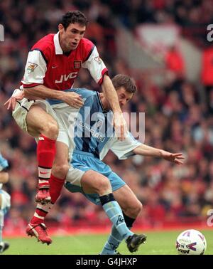 Coventry City's Stephen Froggatt (left) and Jason McAteer of Blackburn ...