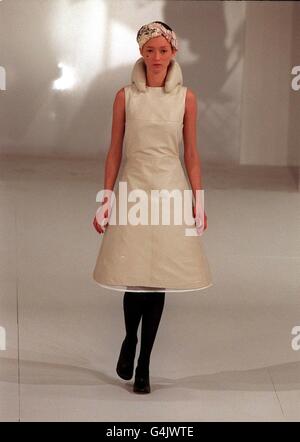 A model presents a creation from designer Harris Shakeel during a ...