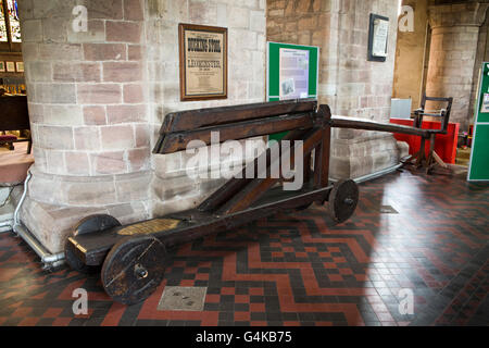 Herefordshire, UK. The old ducking stool (cucking stool) preserved in ...