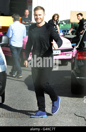 Gary Barlow arriving at the X Factor rehearsal studios London, England ...