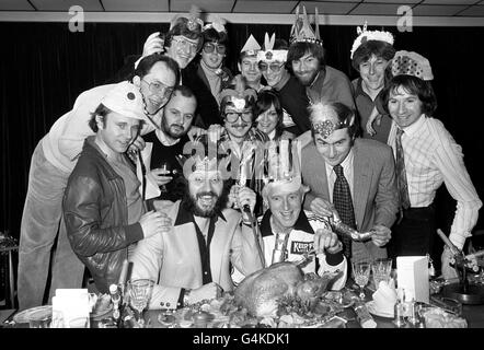 Andy Peebles radio DJ Disc Jockey BBC in a recording studio Stock Photo ...