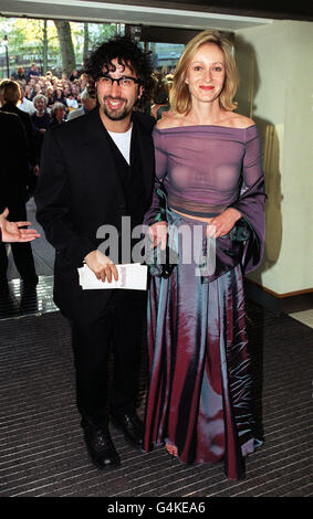 David Baddiel arrives with his friend Tracey Macleod at the premiere ...