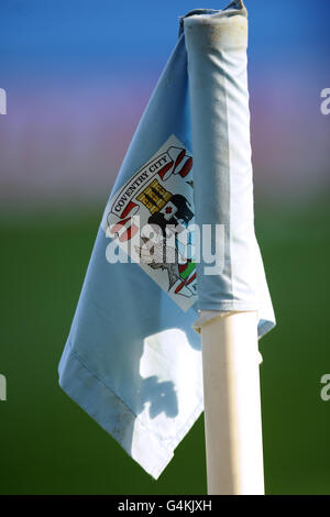 A general view of a Coventry City corner flag during the Sky Bet ...