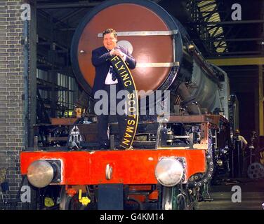 Dr Tony Marchington, owner of The Flying Scotsman, poses for the media ...