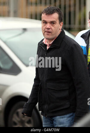 Damian Duffy, brother of Colin Duffy, leaves Antrim Crown Court ...