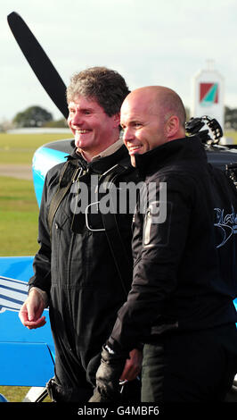 The former world blind landspeed record holder, Mike Newman prepares to ...