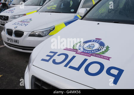 Police cars at Glenrothes Police Station Fife Scotland Stock Photo - Alamy