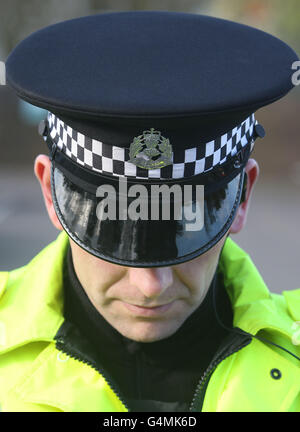 Police hat at Glenrothes Police Station, Fife, Scotland Stock Photo - Alamy