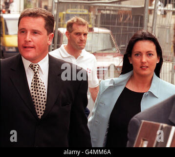 Kerry Page and her husband, Arran Morris, celebrate outside London's ...