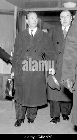 The Duke of Edinburgh and Lieutenant-Commander Parker in a canoe during ...