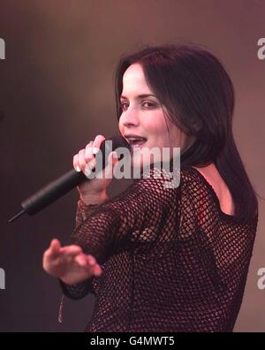 Singer Andrea Corr, from the Irish pop group The Corrs, performing on ...