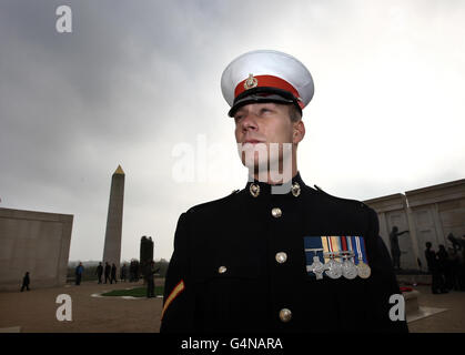Lance Corporal Matt Croucher with the George Cross he received for his ...