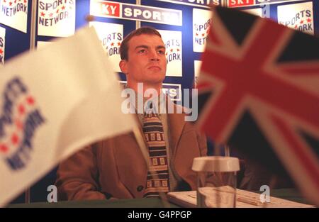 Boxer Richie Woodhall during a press conference in London, where he ...