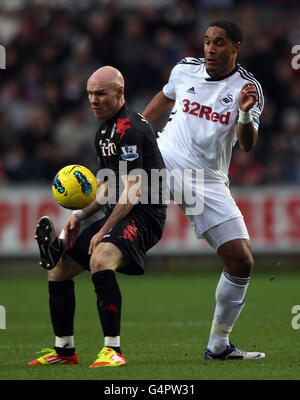 Fulham's Andrew Johnson with the match ball during the Barclays Premier ...