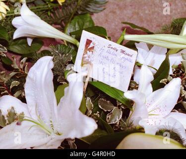 A floral tribute at the funeral of BBC TV sports presenter Helen ...