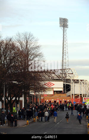 Nottingham Forest fans prior to kick off during the Premier league ...