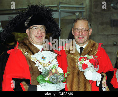 The new Lord Mayor of London Clive Martin, waves to the crowd from his ...