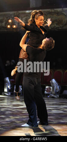 Chelsee Healey and Pasha Kovalev rehearse at the Blackpool Tower ...