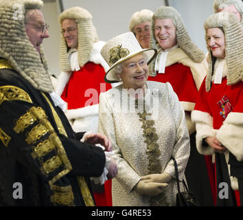 Queen Elizabeth II greets the High Commissioner for New Zealand in ...