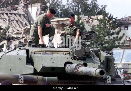 The Prince of Wales inspects a Leopard tank of the Lord Strathcona's ...