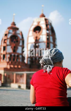 ISKCON Temple, Hare Krishna Hills, Delhi, India Stock Photo - Alamy