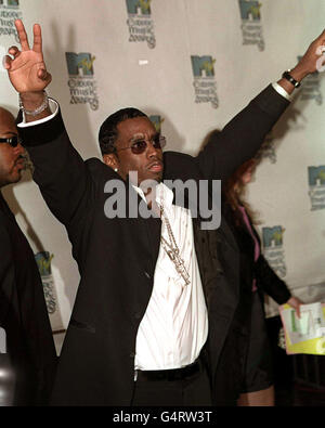 American rap singer Puff Daddy performing on stage at the Wembley Arena ...