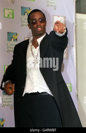 American rapper and producer Puff Daddy attends the 1999 MTV Europe ...