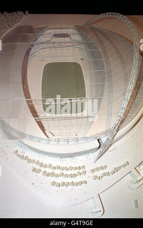 A model of how Wembley Stadium will look following a £500,000 refit ...
