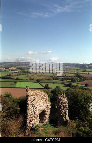 Wigmore Castle in Herefordshire. English Heritage has opened the last ...