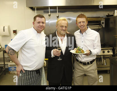 Antony Worrall Thompson with 470 sailor Ger Owens in the kitchen of ...