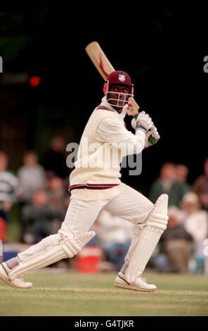 Cricket. Carl Hooper, West Indies, celebrates his 100 Stock Photo - Alamy